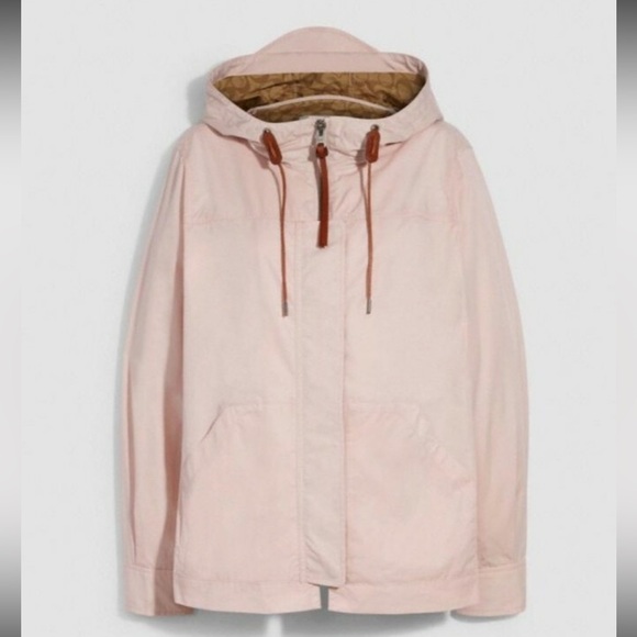 Coach | Jackets & Coats | Coach Womens Hooded Solid Pink Short Jacket ...